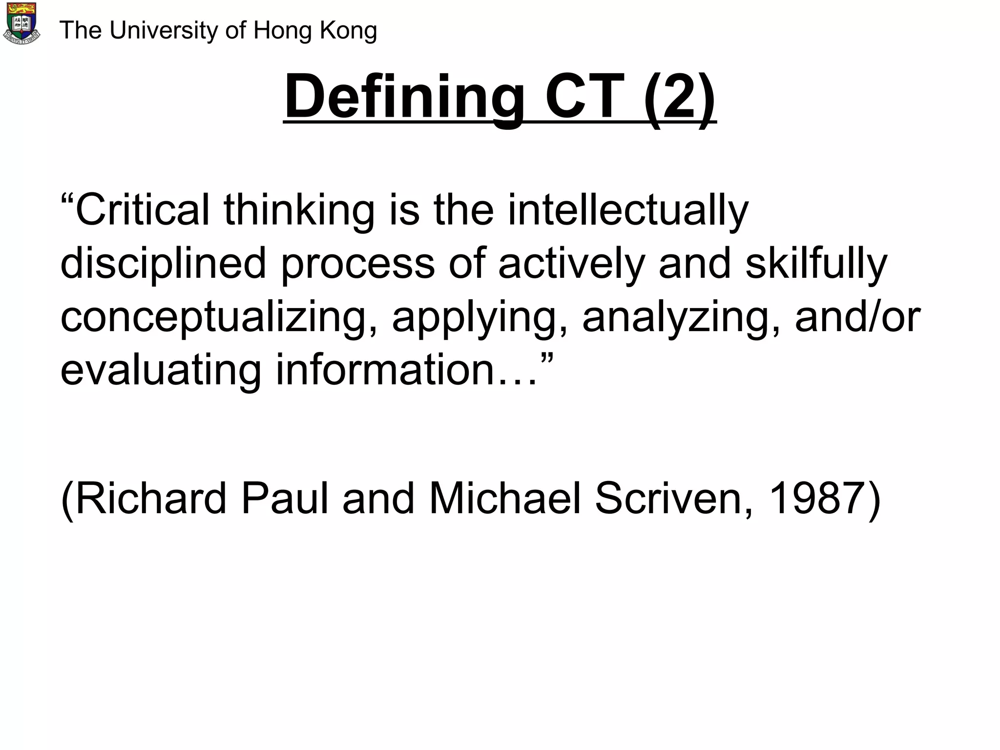 Critical Thinking | PPT