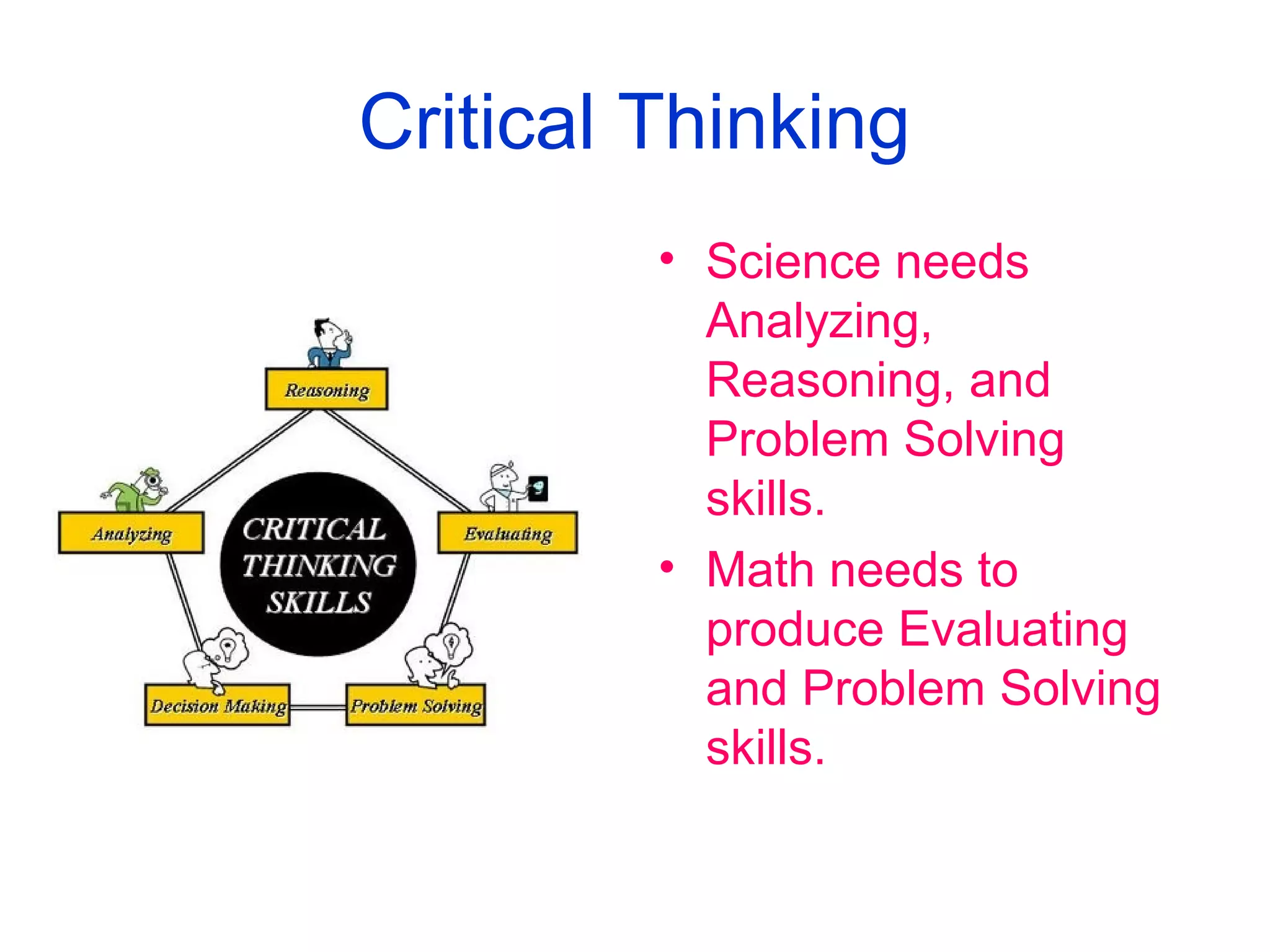 Critical thinking in math and science powerpoint | PPT