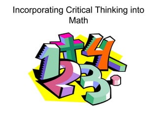 Critical thinking in math and science powerpoint | PPT