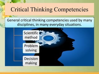 Critical thinking in nursing | PPTX