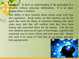 Critical thinking in nursing | PPTX