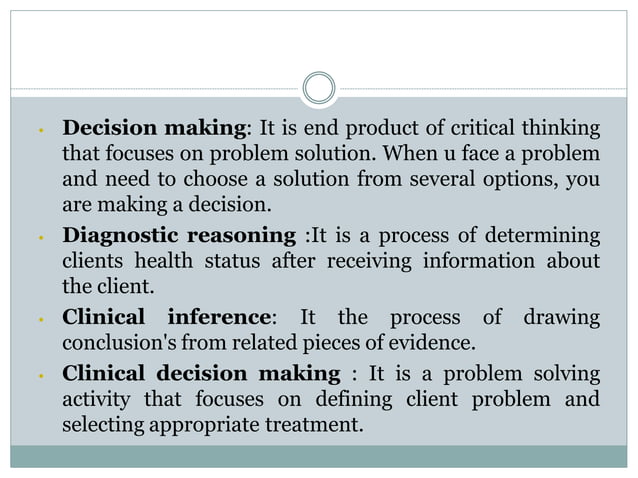 critical thinking in nursing process.pptx | Science