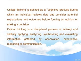 critical thinking in nursing process.ppt