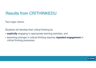 Critical thinking in STEM: problem solving by modeling and practice | PDF