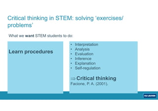 Critical thinking in STEM: problem solving by modeling and practice | PPT