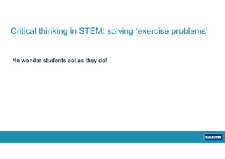 Critical thinking in STEM: problem solving by modeling and practice | PPT