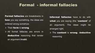 Critical thinking Logical Fallacies t | PDF