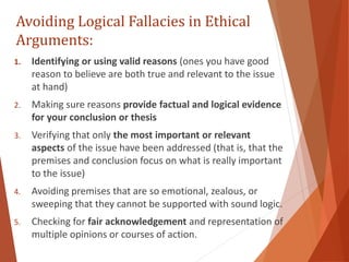Critical Thinking & Logic in Ethics | PPTX
