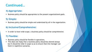 Effects of poor Business policies | PPTX