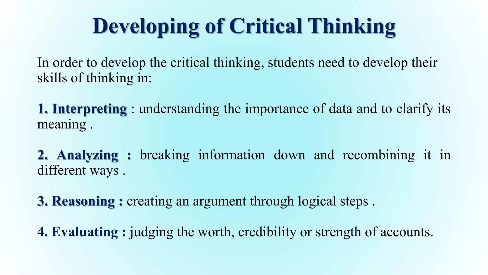 Critical Thinking | PPT