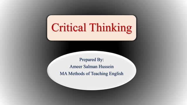 Critical Thinking | PPT