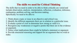 Critical Thinking | PPT
