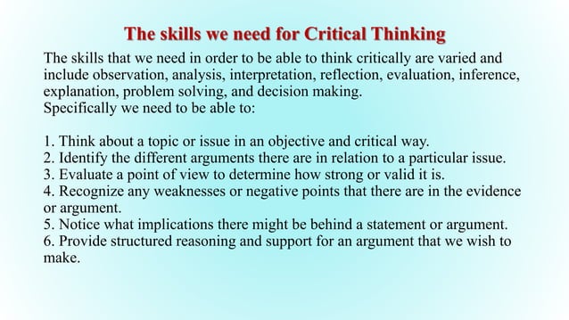 Critical Thinking | PPT