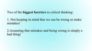 Critical Thinking | PPT