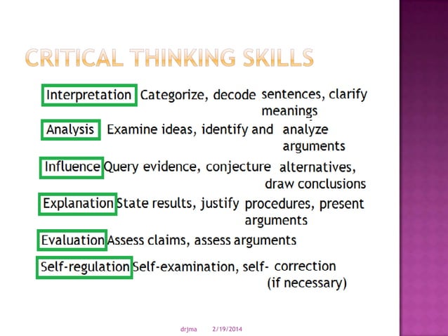 Critical thinking & Nursing Process drjma | PPTX | Science