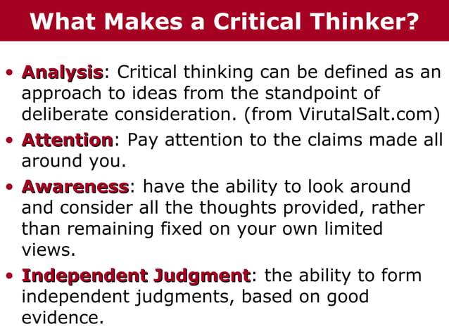 Ethan Chazin Critical Thinking Program | PPT