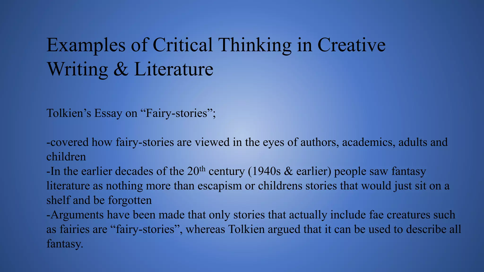 Critical thinking oral presentation | PPTX