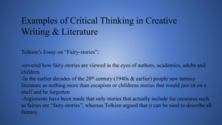 Critical thinking oral presentation | PPT