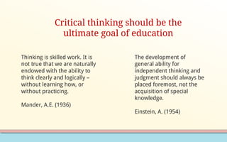 Critical thinking plus exercises.compressed | PPT