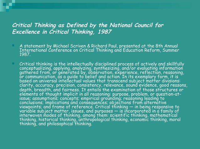 Critical Thinking | PPT