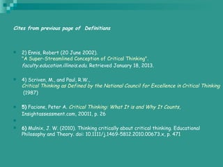 Critical Thinking | PPT
