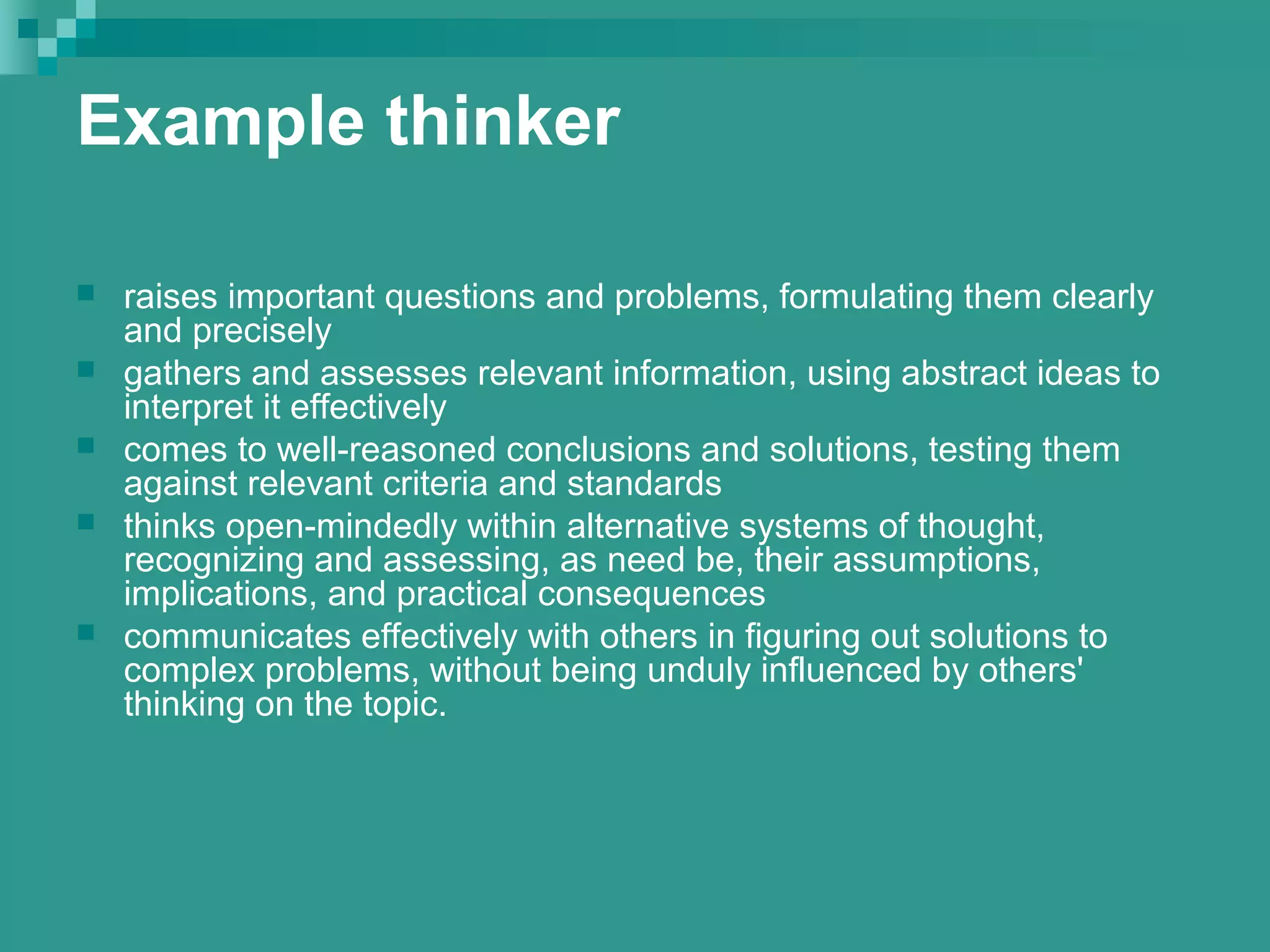 Critical thinking powerpoint | PPT