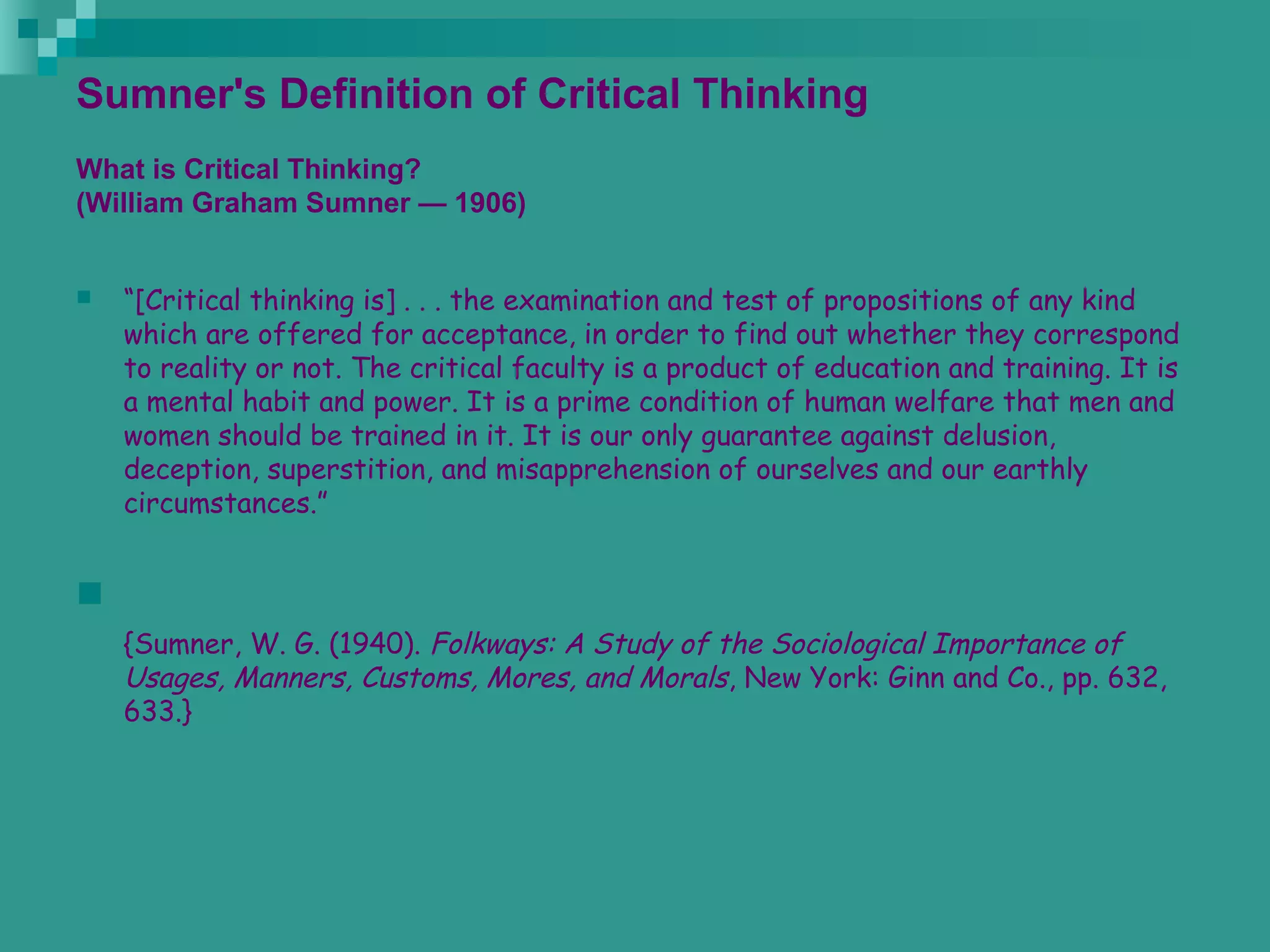 Critical Thinking Powerpoint Ppt