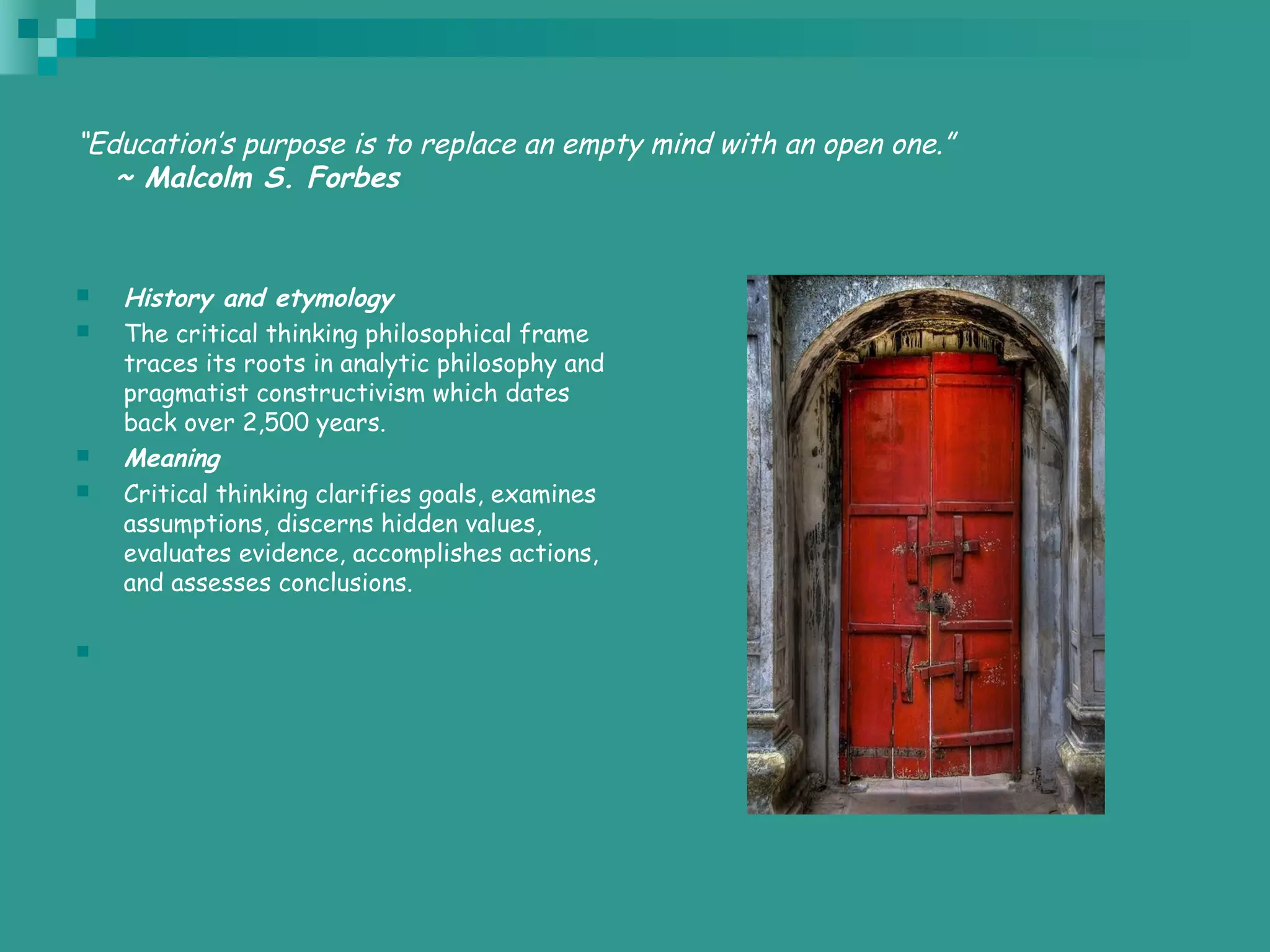 Critical Thinking Powerpoint Ppt