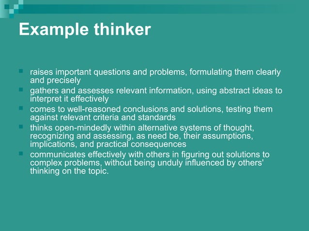 Critical thinking powerpoint | PPT