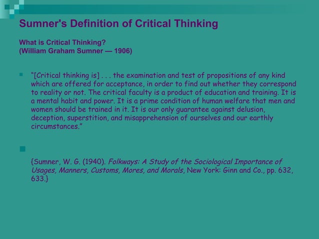 Critical thinking powerpoint | PPT