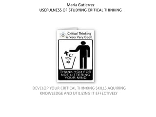Critical thinking powerpoint | PPTX