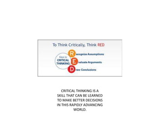 Critical thinking powerpoint | PPTX