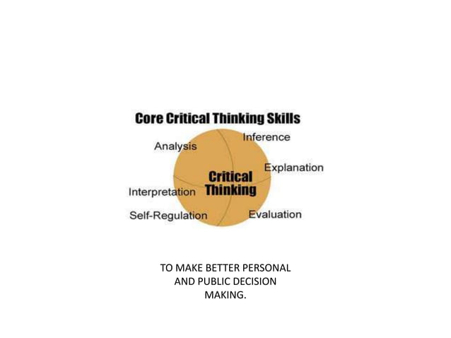 Critical thinking powerpoint | PPTX