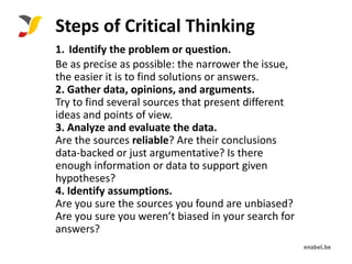 Critical Thinking power point DES.pptx | Educational Assessment | Education