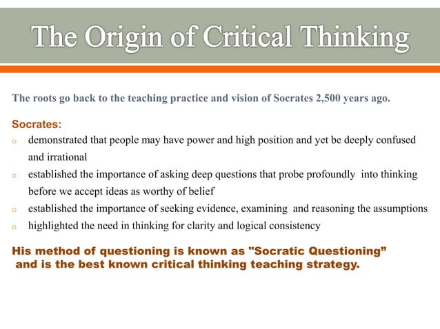 Critical thinking power point k. yegoryan | PPTX | Educational ...