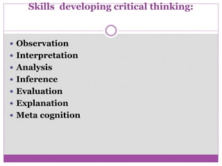 Critical thinking pp | PPT