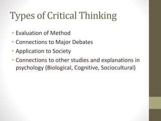 Intro to Critical Thinking | PPTX