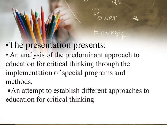 Critical thinking ppt | PPT