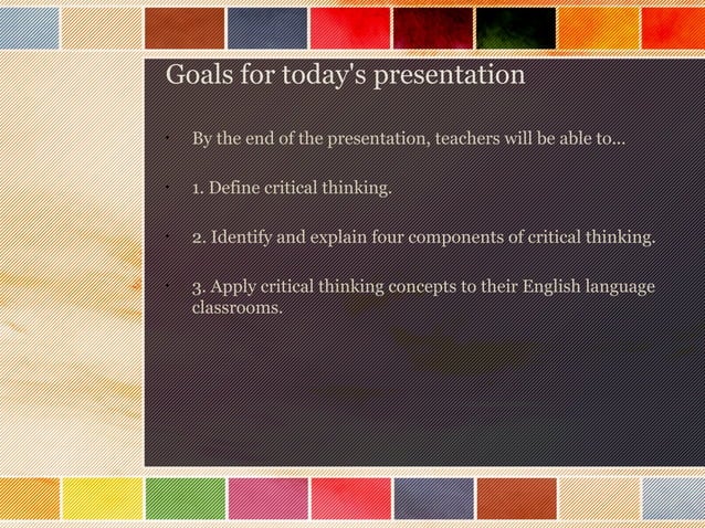Critical thinking presentation | PPT