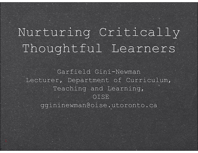 Critical Thinking Presentation Ppt