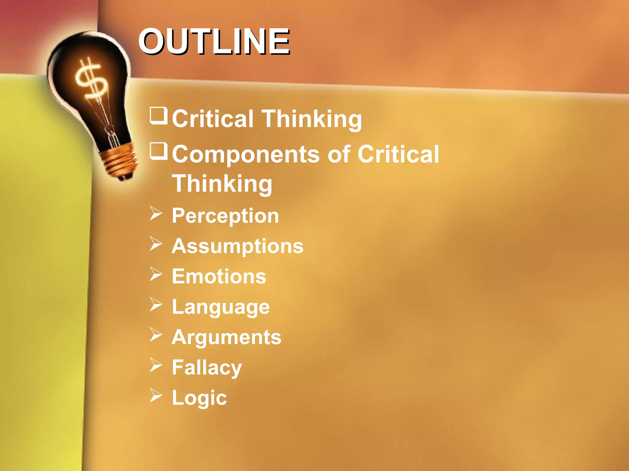 Critical thinking presentation | PPT