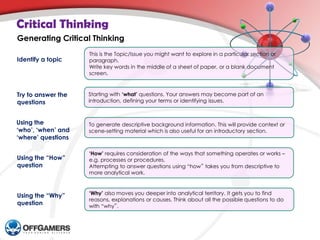 Critical Thinking | PPTX