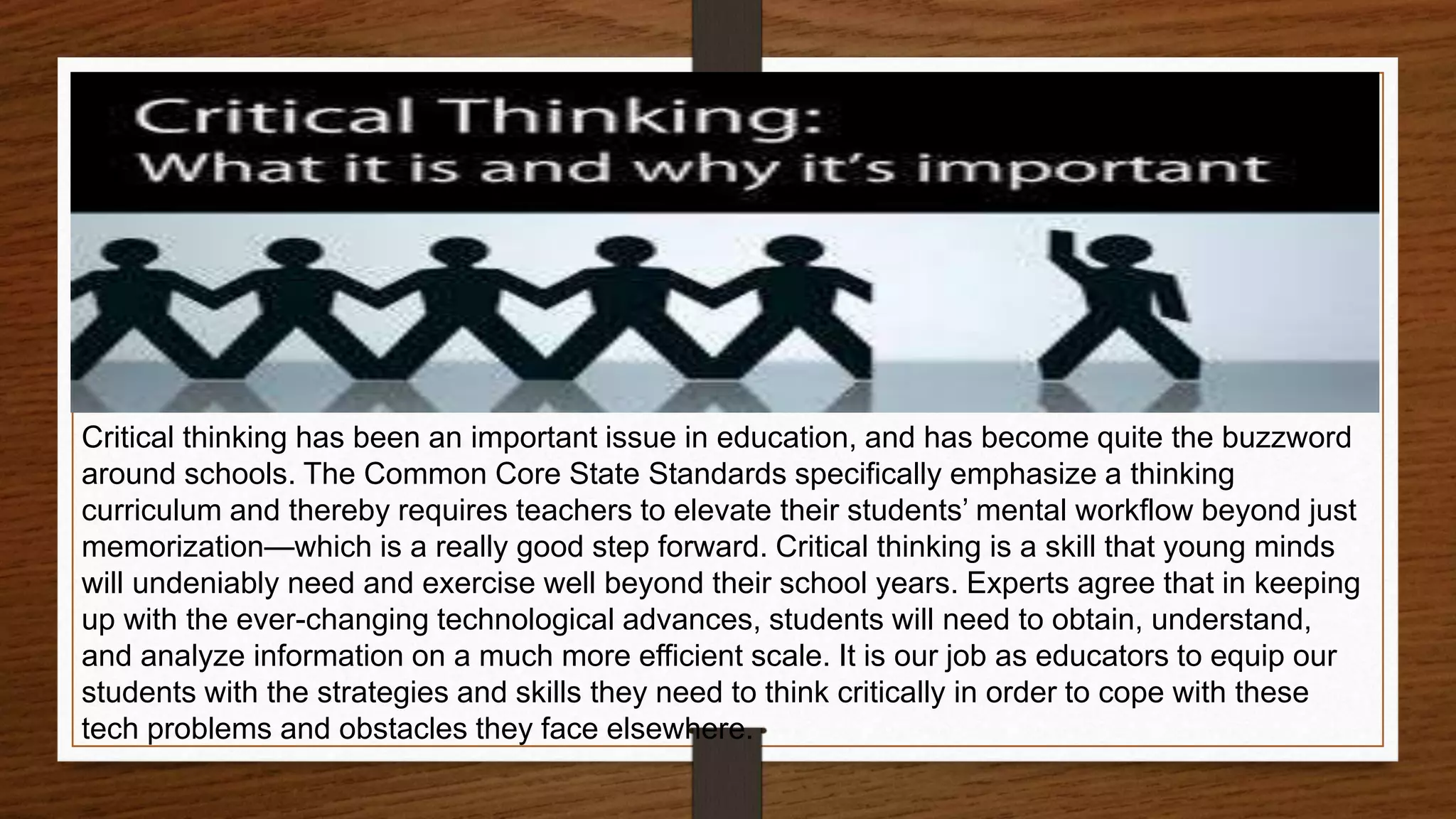 Critical thinking skills | PPTX