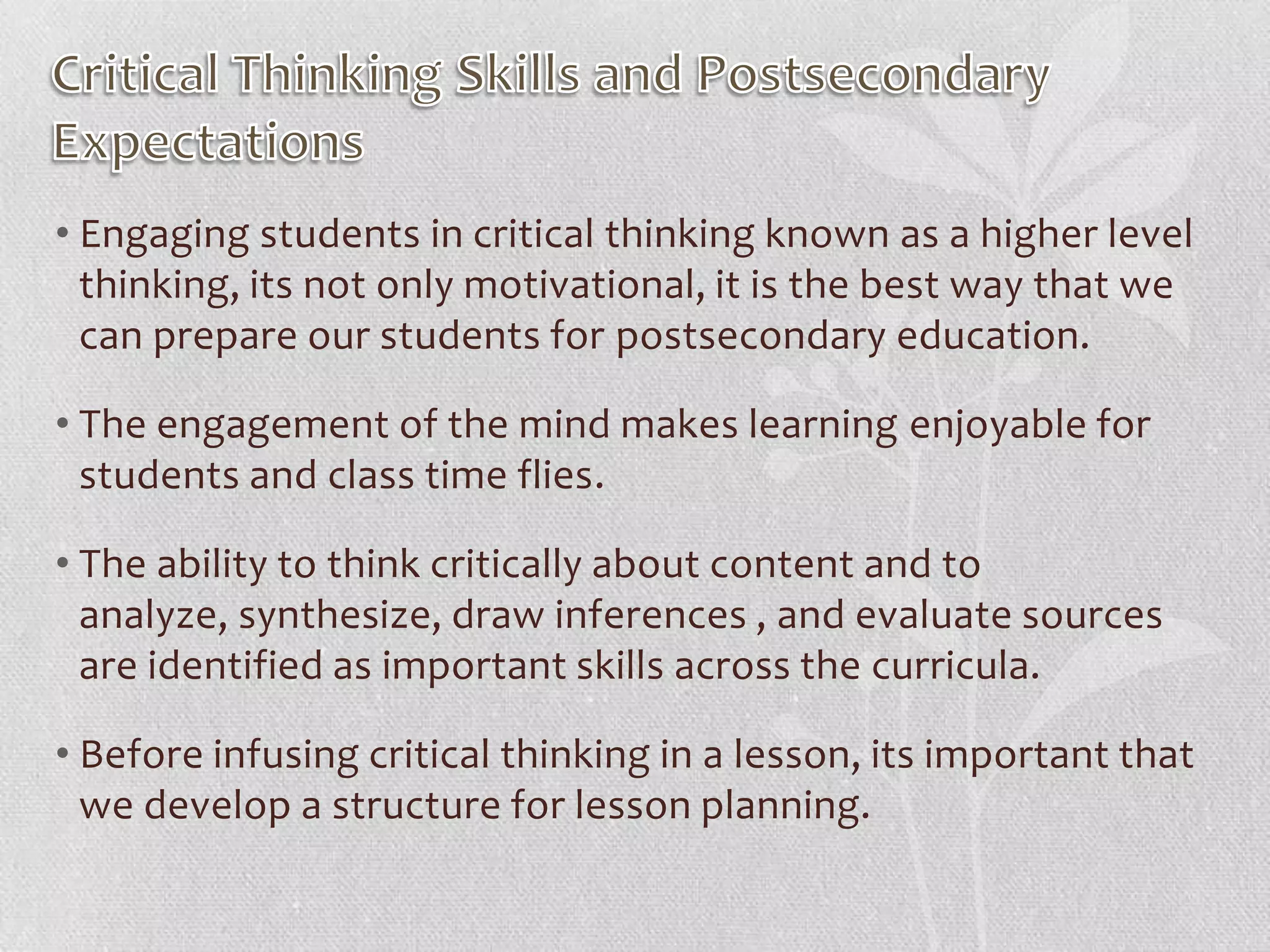 Critical thinking skills 3333333 | PPTX