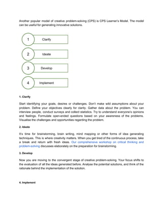Critical thinking skills a guide for problem solving | PDF