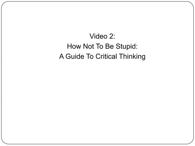 Critical thinking skills ppt | PPTX