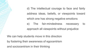 Critical thinking slide deck | PPTX