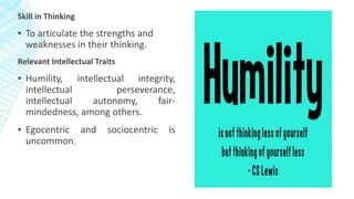 Critical thinking slide deck | PPTX