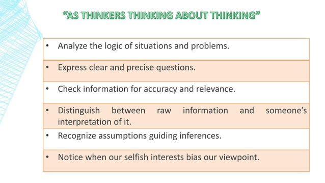 Critical thinking slide deck | PPTX