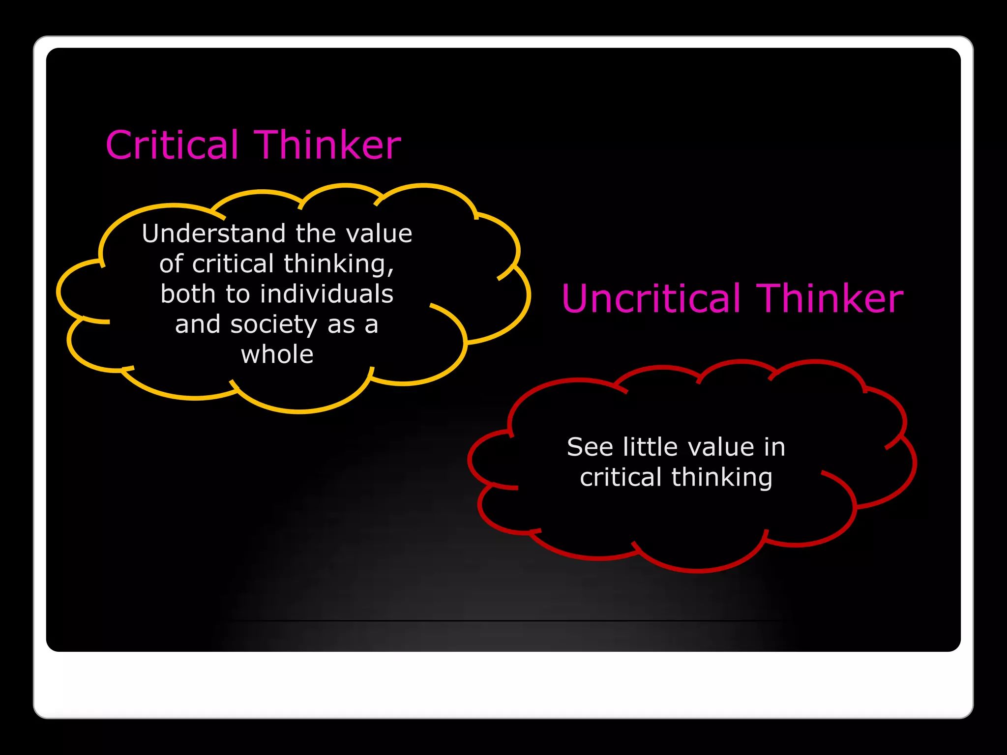 Critical thinking standard [autosaved] | PPTX